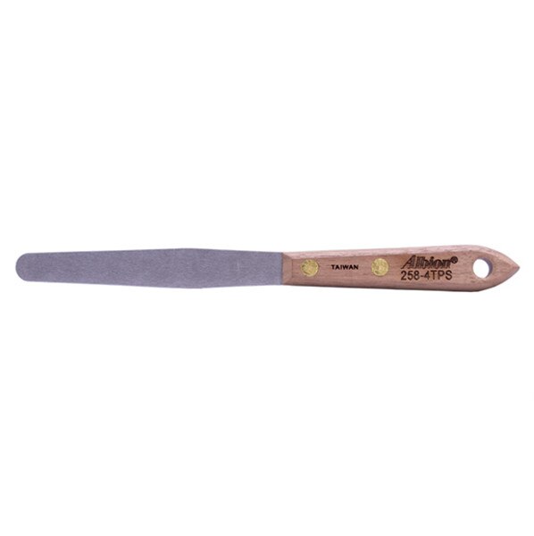 Albion 258-4TPS; 7/16" Wide Tapered x 4" Long Spatula | Sunshine Supply