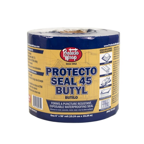 Protecto Seal 45 Butyl 6" x 50' Roll - Aluminum | Sunshine Supply