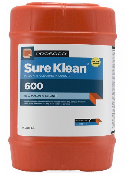Prosoco Sure Klean 600 New Masonry Cleaner per 5 Gallon Pail | Sunshine ...