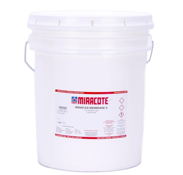 Miracote Miraflex Membrane A 5 Gallon Pail - Gray | Sunshine Supply