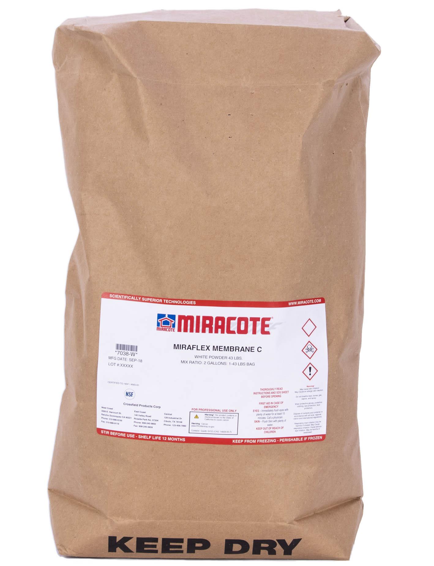 Miracote Miraflex Membrane C Powder per 43 Pound Bag - White | Sunshine ...